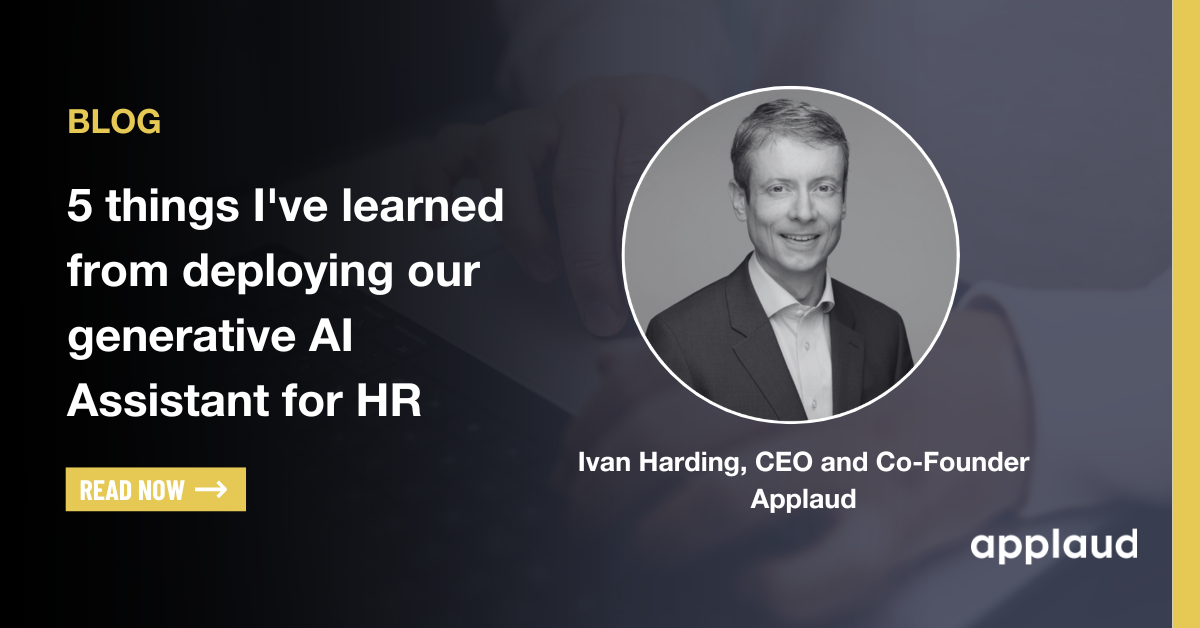 5 things I've learned from deploying a generative AI Assistant for HR